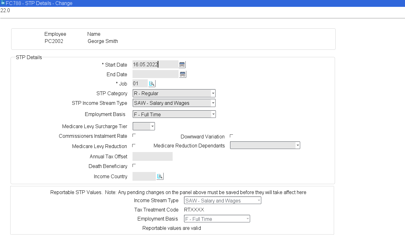 Employee STP Details