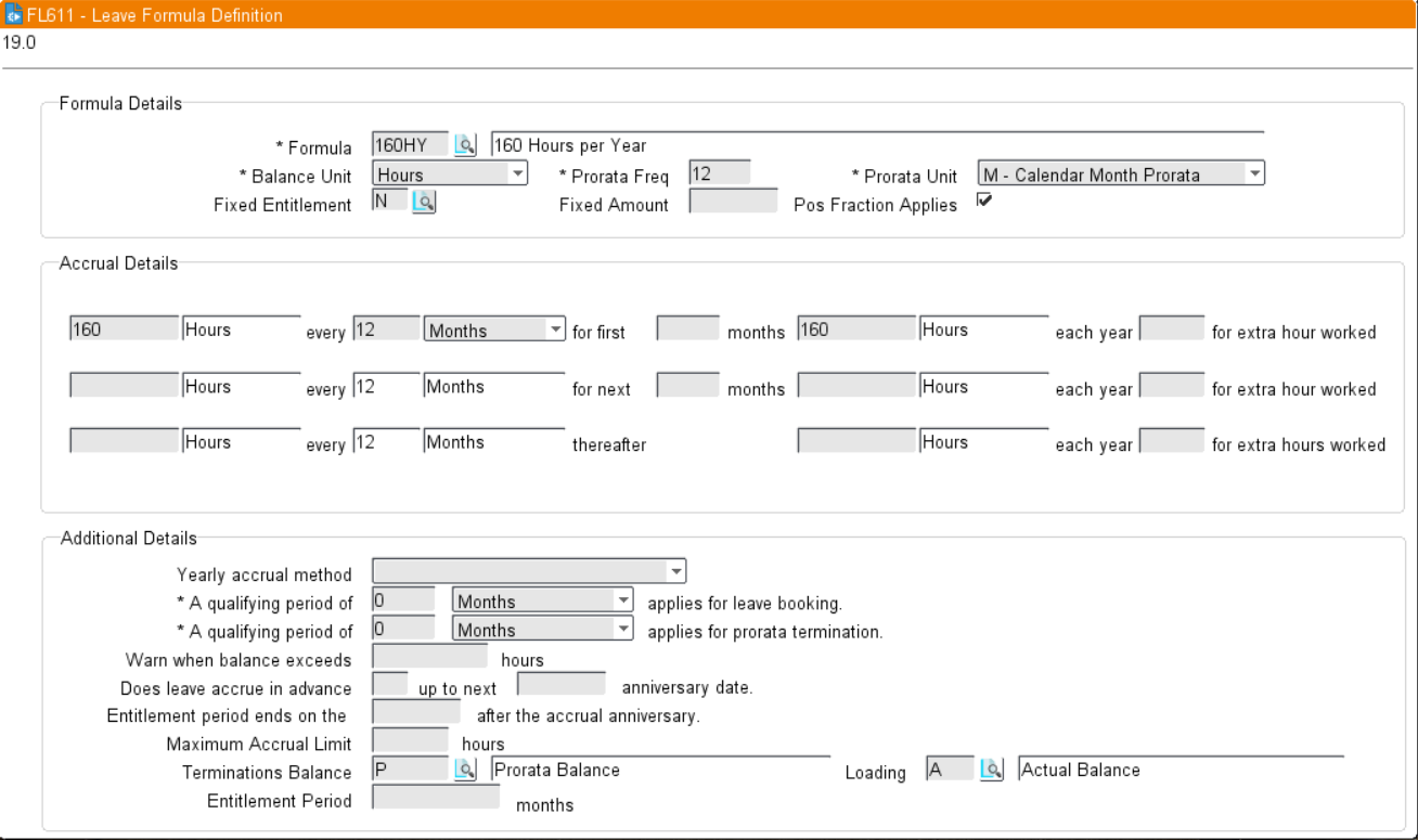 How to set up a leave formula